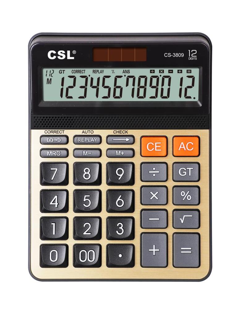 CSL CS-3809 12 Hane Masa Tipi Hesap Makinesi CSL CS-3809 12 Hane Masa Tipi Hesap Makinesi